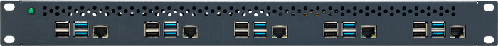 1U PI Case with power supply for max. 5 units Raspberry Pi 4