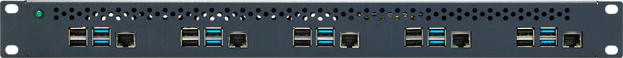 1U PI Case with power supply for max. 5 units Raspberry Pi 4